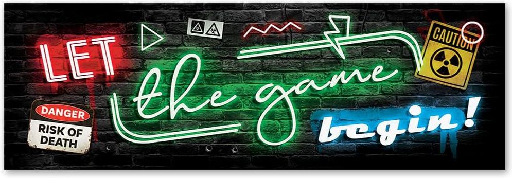 Feeby Obraz Deco Panel Napis Dla Gracza Neon Gaming 120x40 1494129 ...