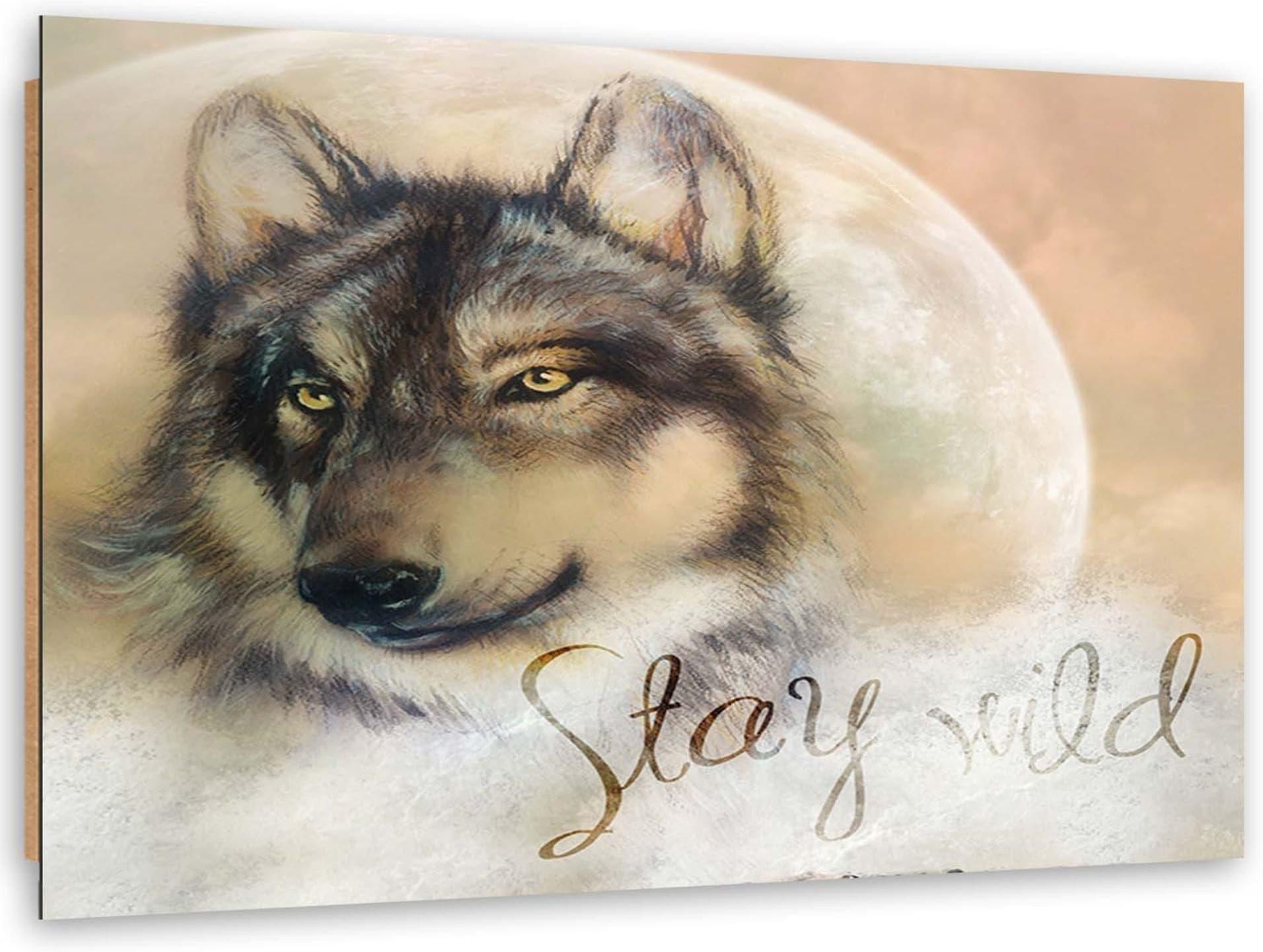 Feeby Obraz Deco Panel Wilk Stay Wild 100x70 1587378 - Opinie i ...