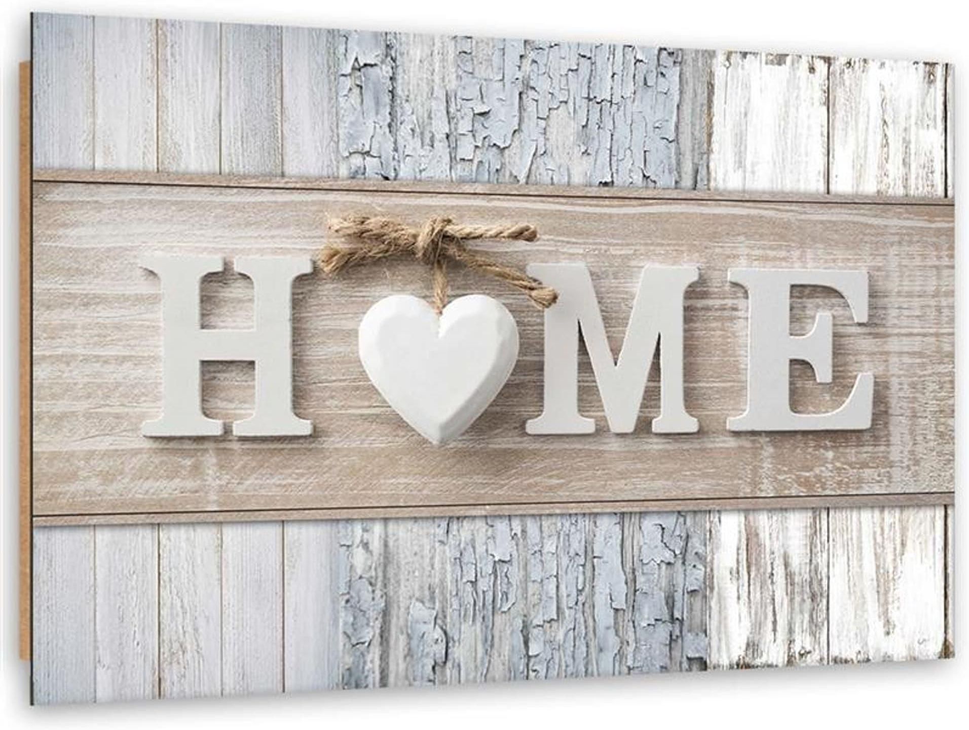 Feeby Obraz Pięcioczęściowy Deco Panel Napis Home W Skandynawskim Stylu ...