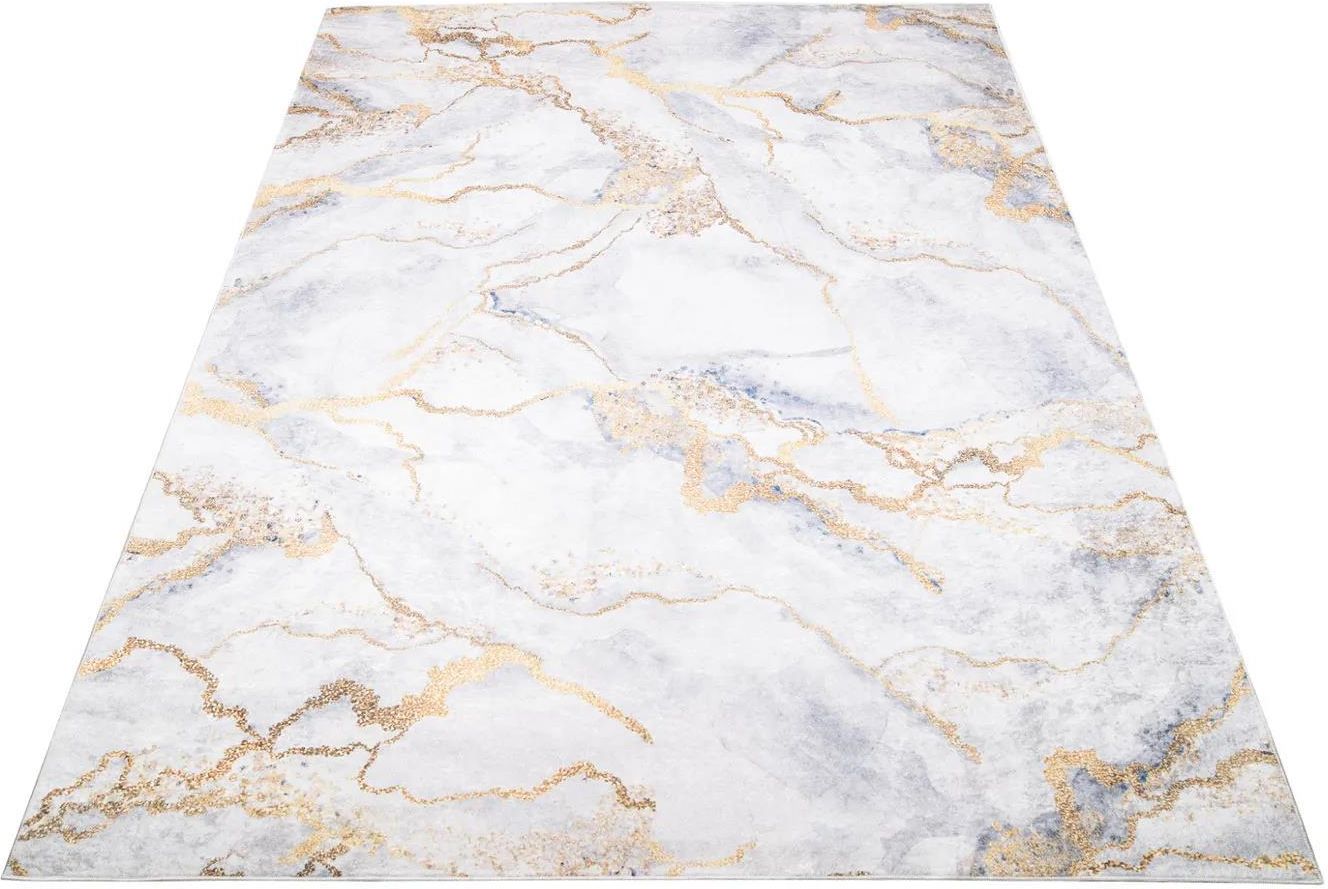 Profeos Szaro Złoty Dywan Z Marmurowym Wzorem W Stylu Glamour Valano 3x ...