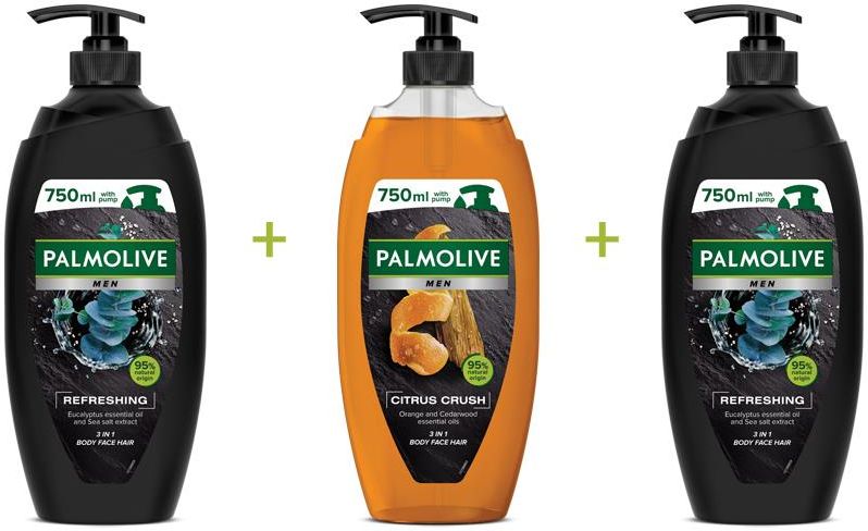 Palmolive Men żel pod prysznic męski 3x750ml - opinie i ceny na Ceneo.pl