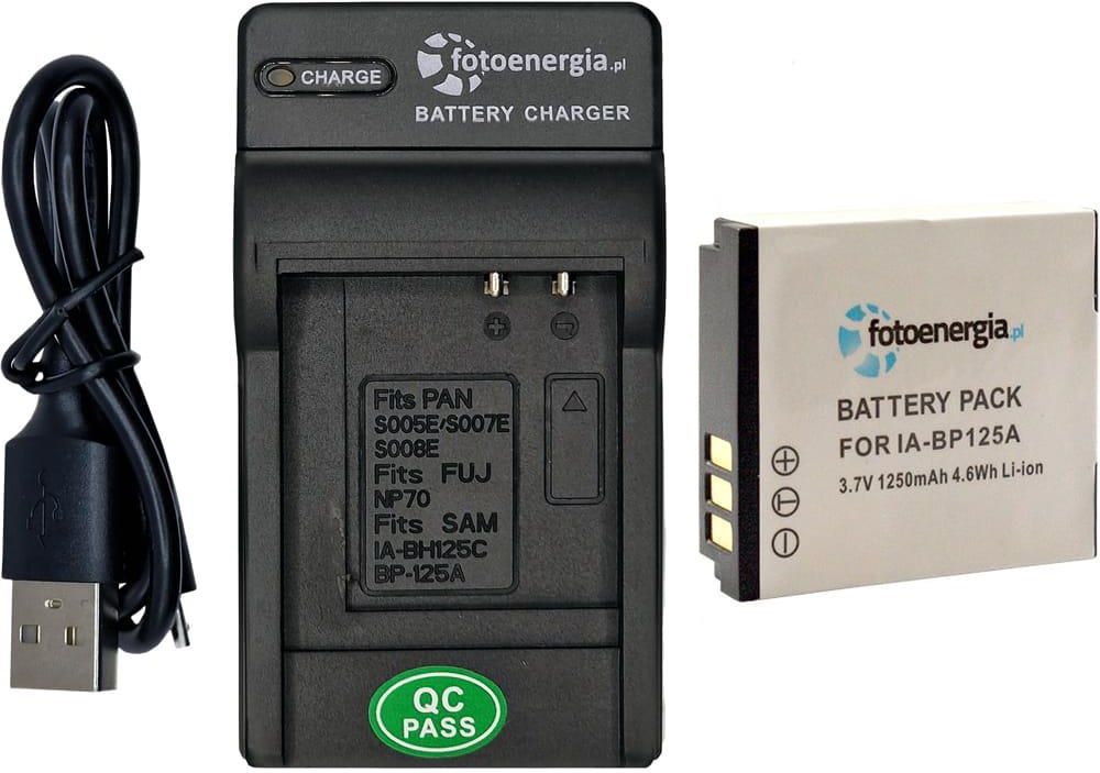 Bateria IA-BP125A do Samsung HMX-M20SP HMX-Q10 [1250 mAh] + ładowarka ...