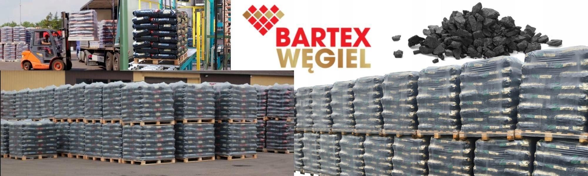 Materiały opałowe Bartex Węgiel Kamienny Ekomiał Miał 1T 1000kg 24-25Mj ...