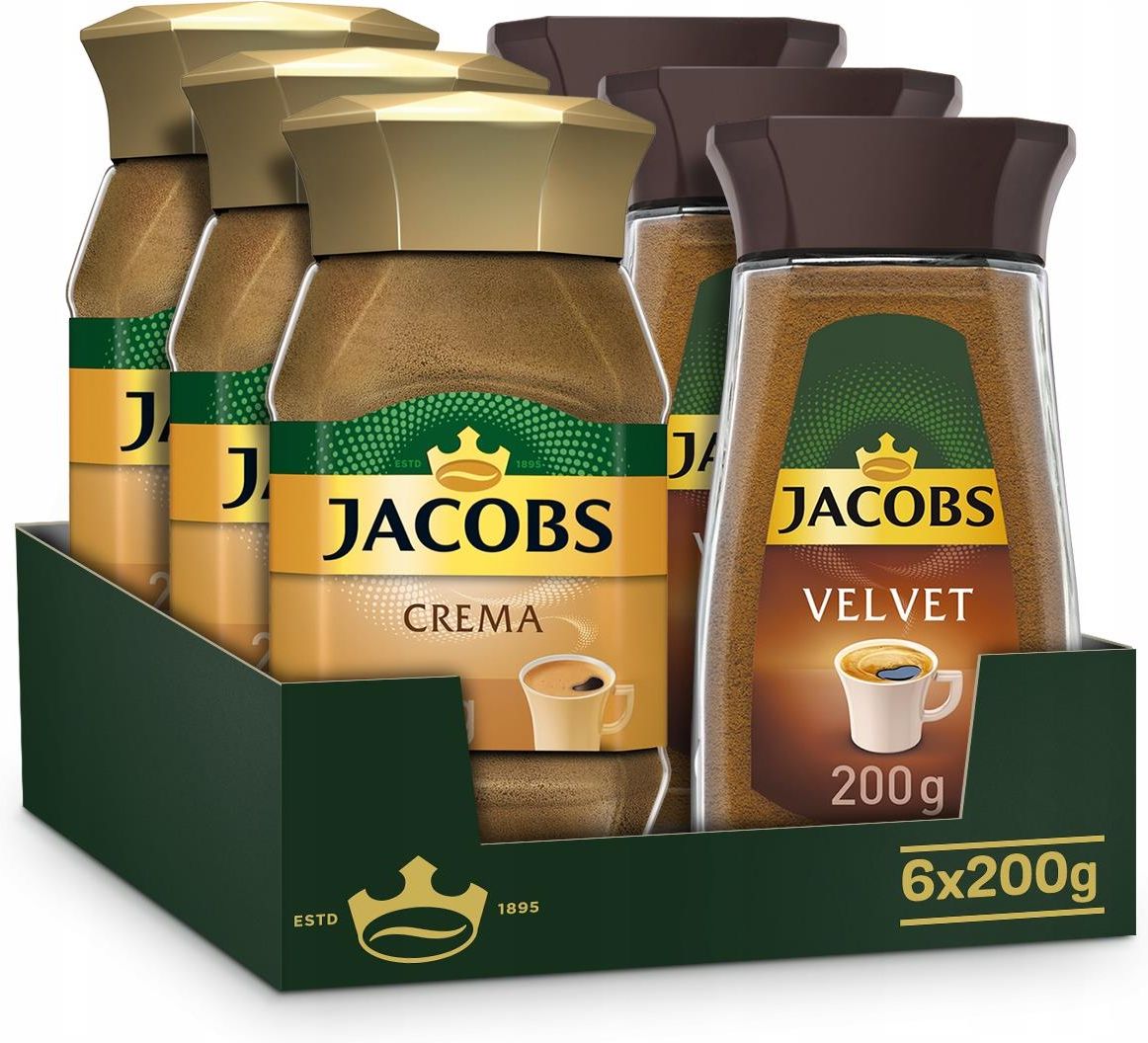 Kawa Jacobs Crema X3 Velvet X3 Rozpuszczalna 6X200g - Ceny i opinie ...