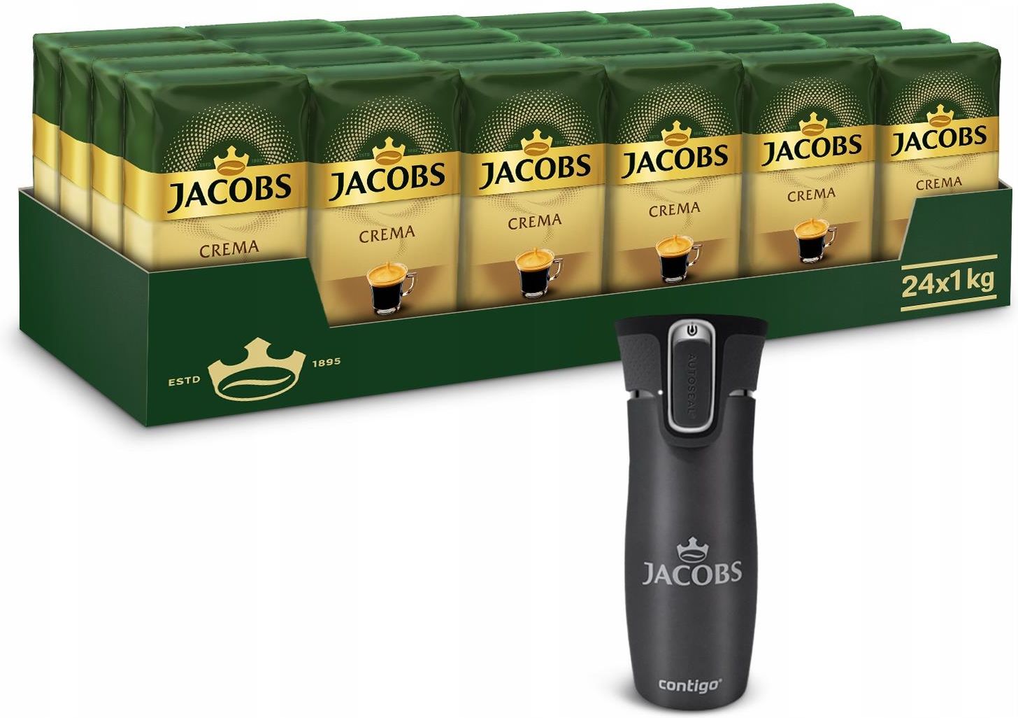 Kawa Jacobs Crema Ziarnista 24X1kg - Ceny i opinie - Ceneo.pl