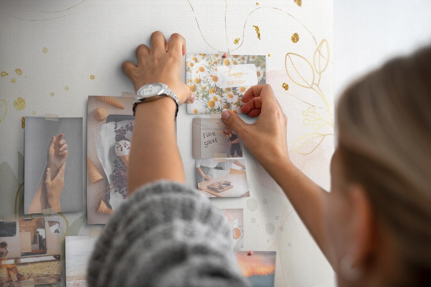 Szkolna Tablica Na Notatki Złota Grafika Liniowa - Ceny i opinie - Ceneo.pl