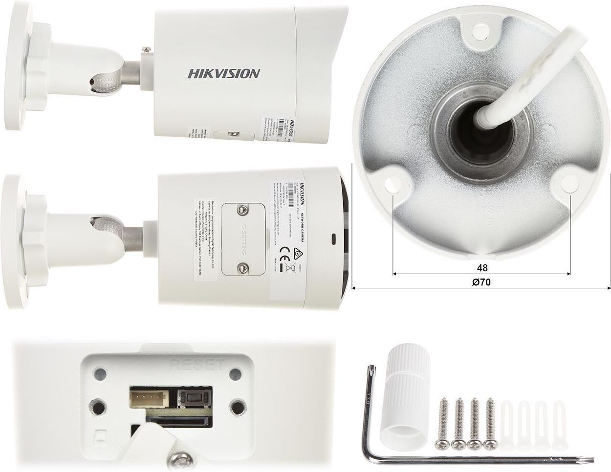 Kamera przemysłowa Hikvision Kamera Ip Ds-2Cd2087G2H-Liu 8Mpx Colorvu Acusense Android Ios Poe ...