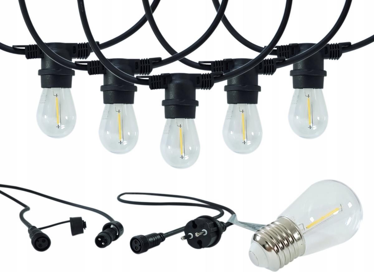 Led Plus Girlanda Mimosa 20m + 20Xe27 Filament 1W 3000K Ze066La - Ceny ...