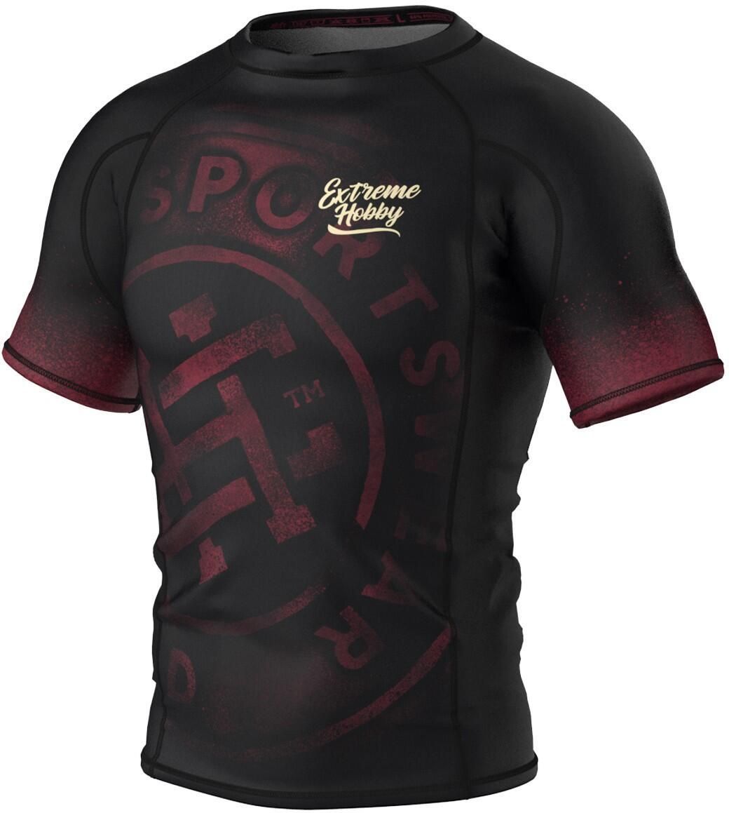 Extreme Hobby Rashguard męski z krótkim rękawem BADGE Czarny - Ceny i ...