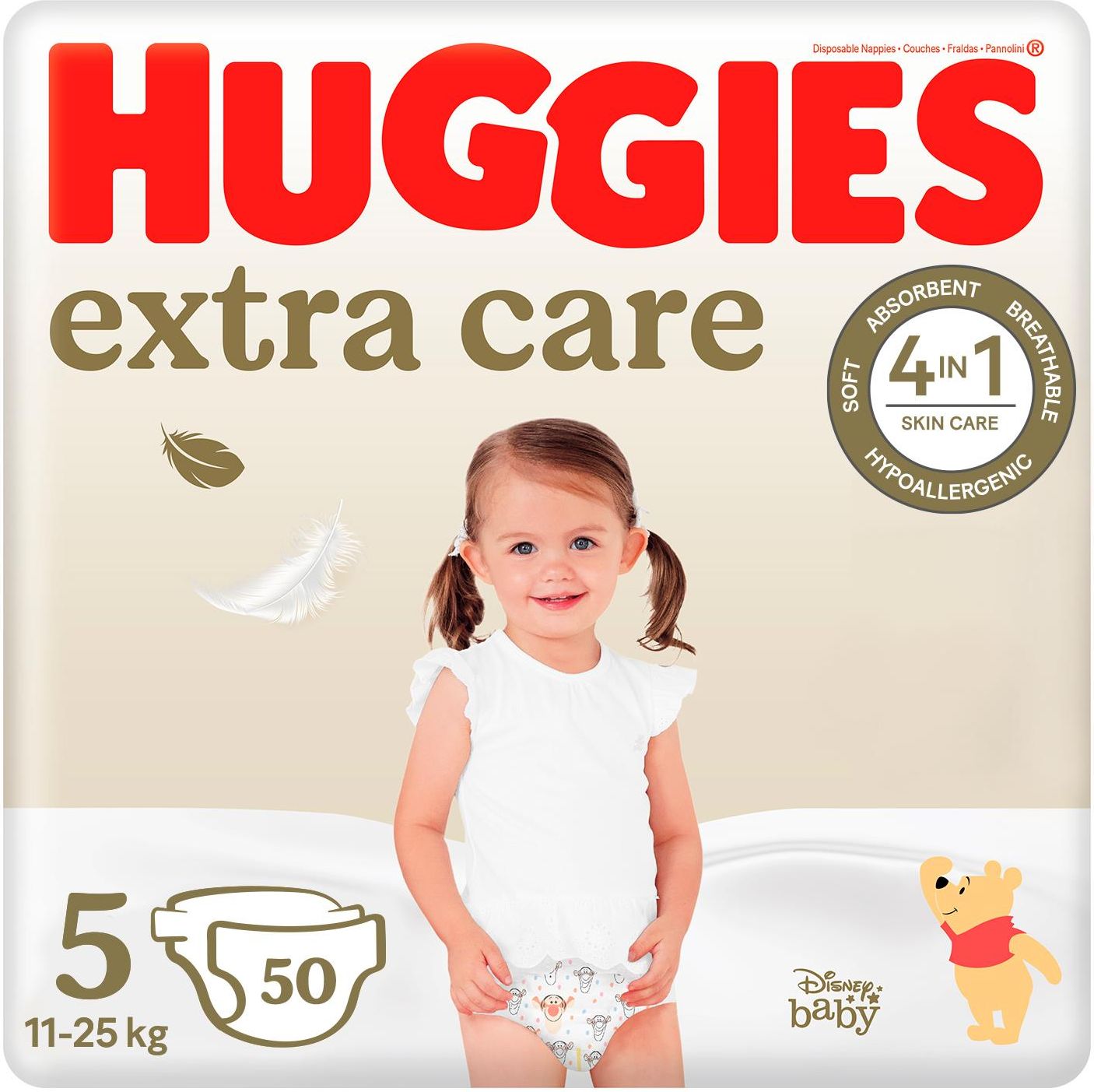 HUGGIES Extra Care Mega 5 (11-25kg) pieluchy 50 szt - Pieluszki ...