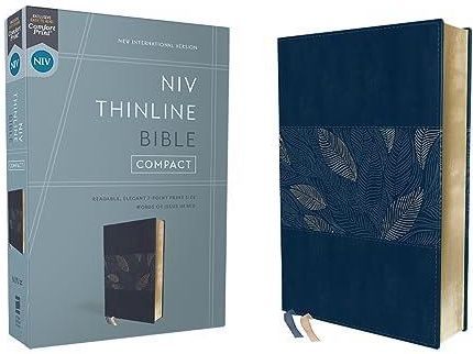 Niv, Thinline Bible, Compact, Leathersoft, Blue Floral, Red Letter ...