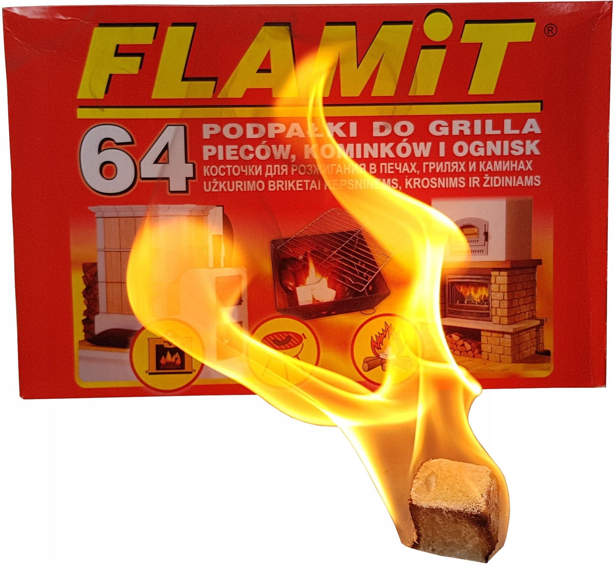 Materiały opałowe Ogrodowy Market Podpałka Do Grilla Biała Flamit 64 ...
