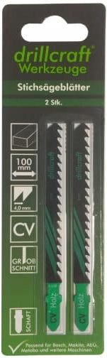 Brzeszczot Drillcraft Brzeszczot Do Wyrzynarki CV 100x1,3 4,0mm T 2szt ...