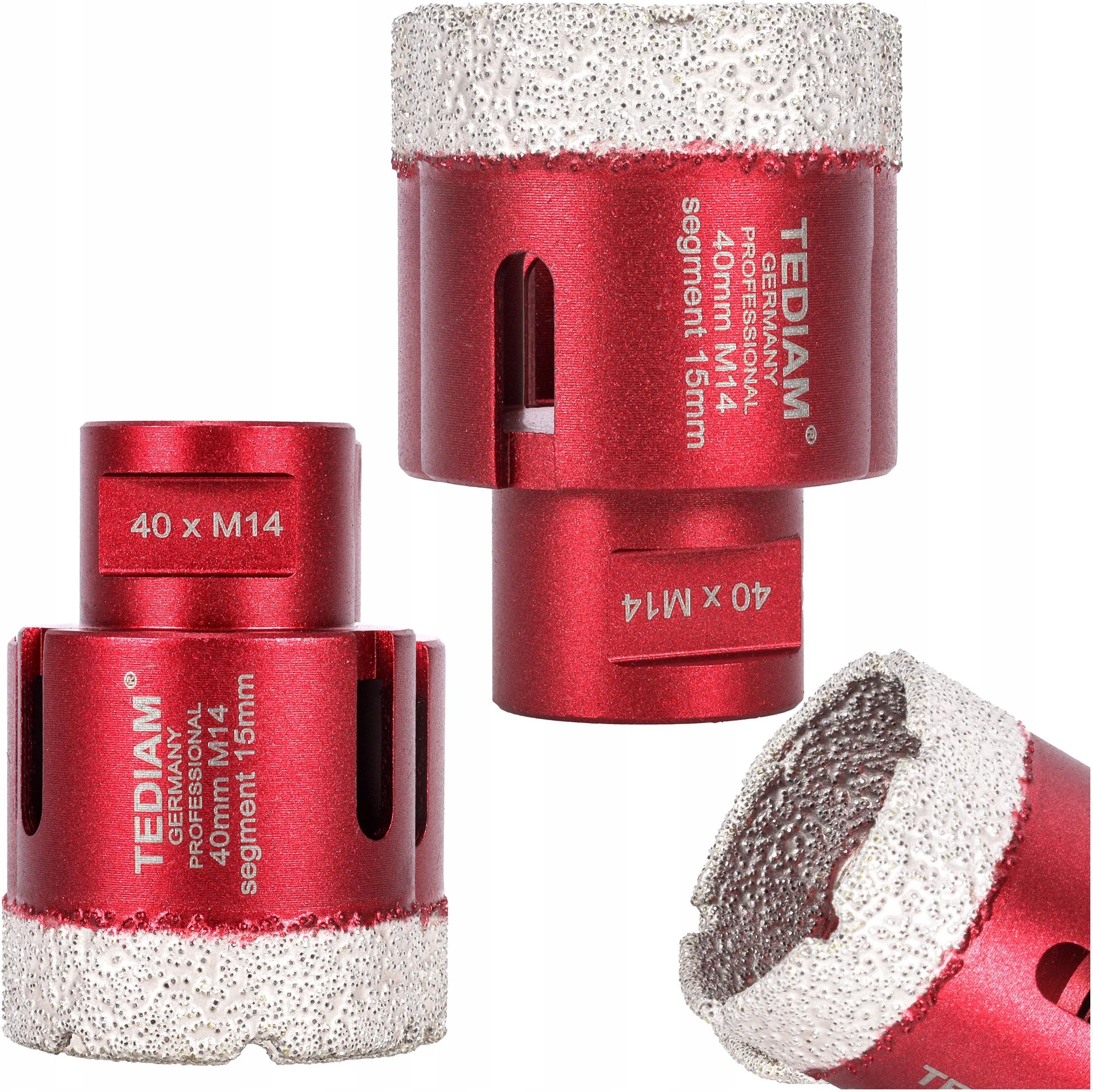 Otwornica Tediam Otwornica Diamentowa Koronka Do Gresu M14 40MM T40M14D ...
