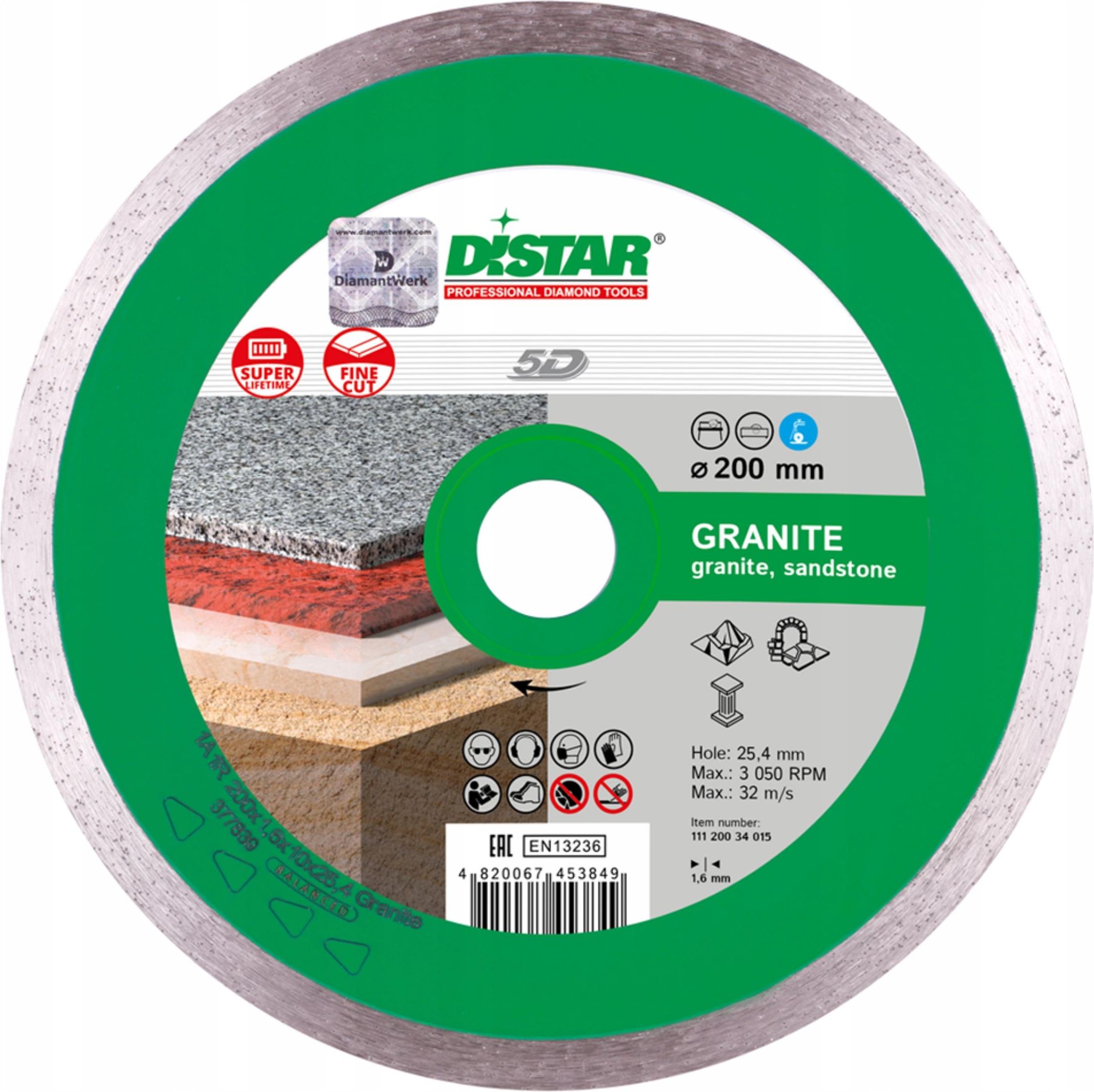 Tarcza tnąca Di-Star Distar Granite Tarcza 300mm x 25,40mm DTGRANITE300 ...