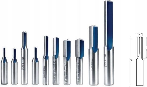 Frez do kupienia w Makita Frez Prosty 8MM 12X20 2 Rowki P-78776 P78776 ...