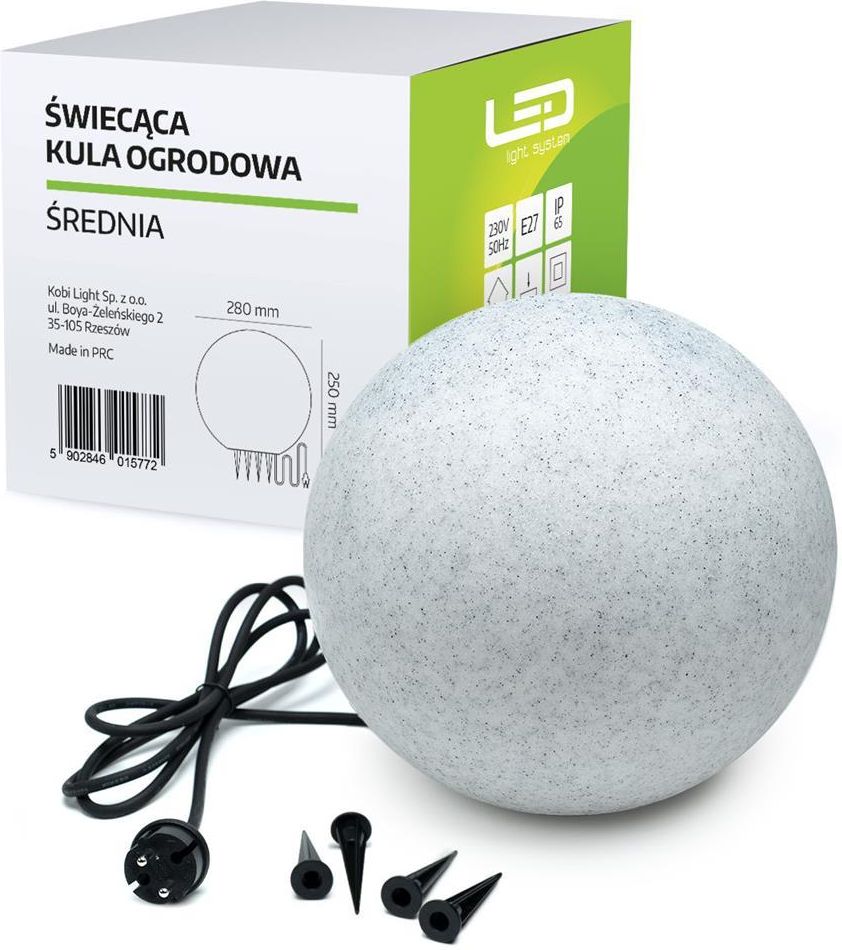 Kobi Light Kula Ogrodowa Led Marmurowa Klosz 28cm Ktgbm - Ceny i opinie ...