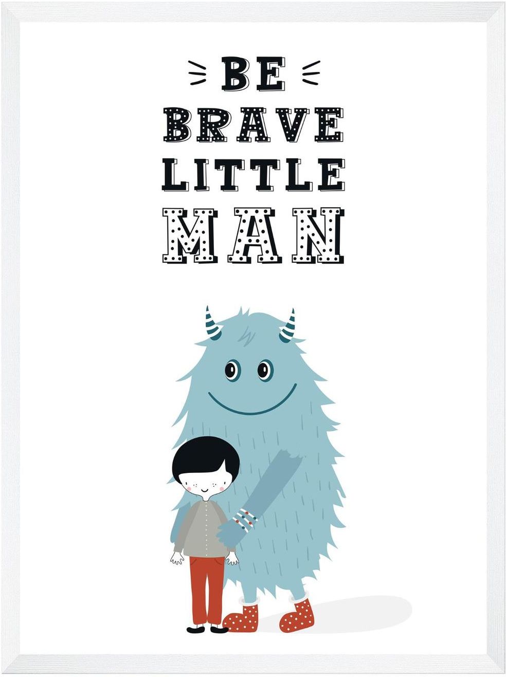 Plakat Dziecięce Be Brave Little Man_2 40X50 Cm + Ramka Biała - Opinie ...
