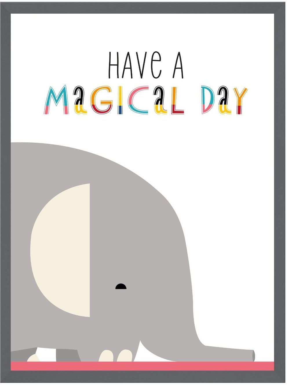 Plakat Dziecięce Have A Magical Day 24X30 Cm + Ramka Kamienna Szarość ...