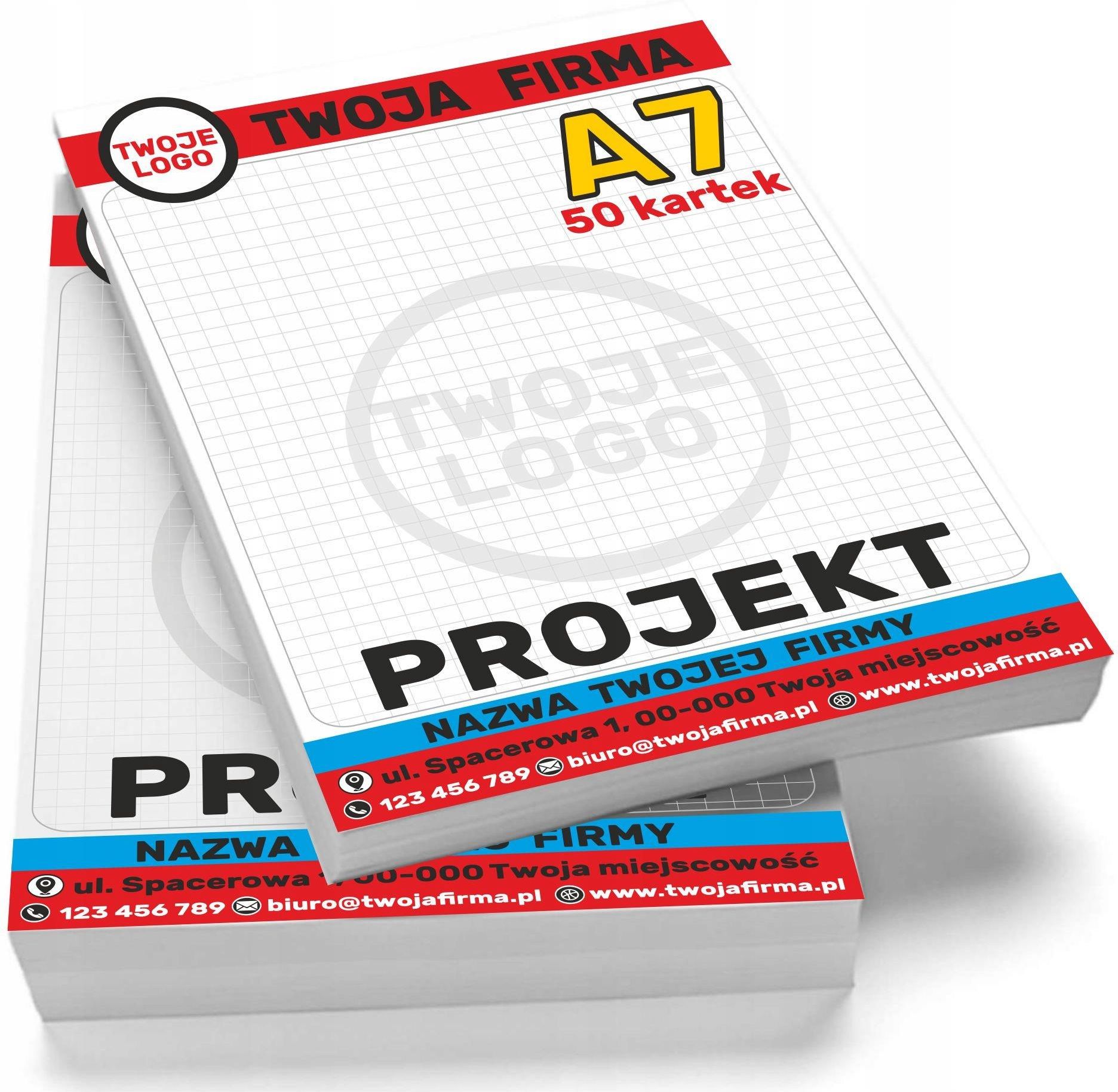 Notesy A7 50-Kartkowe Bloczki Projekt Logo 50szt. - Ceny i opinie ...