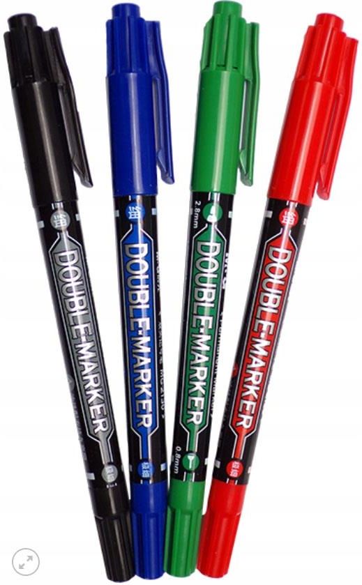 M&G Markery Permanentne Dwustronne 4 Zestaw - Ceny i opinie - Ceneo.pl