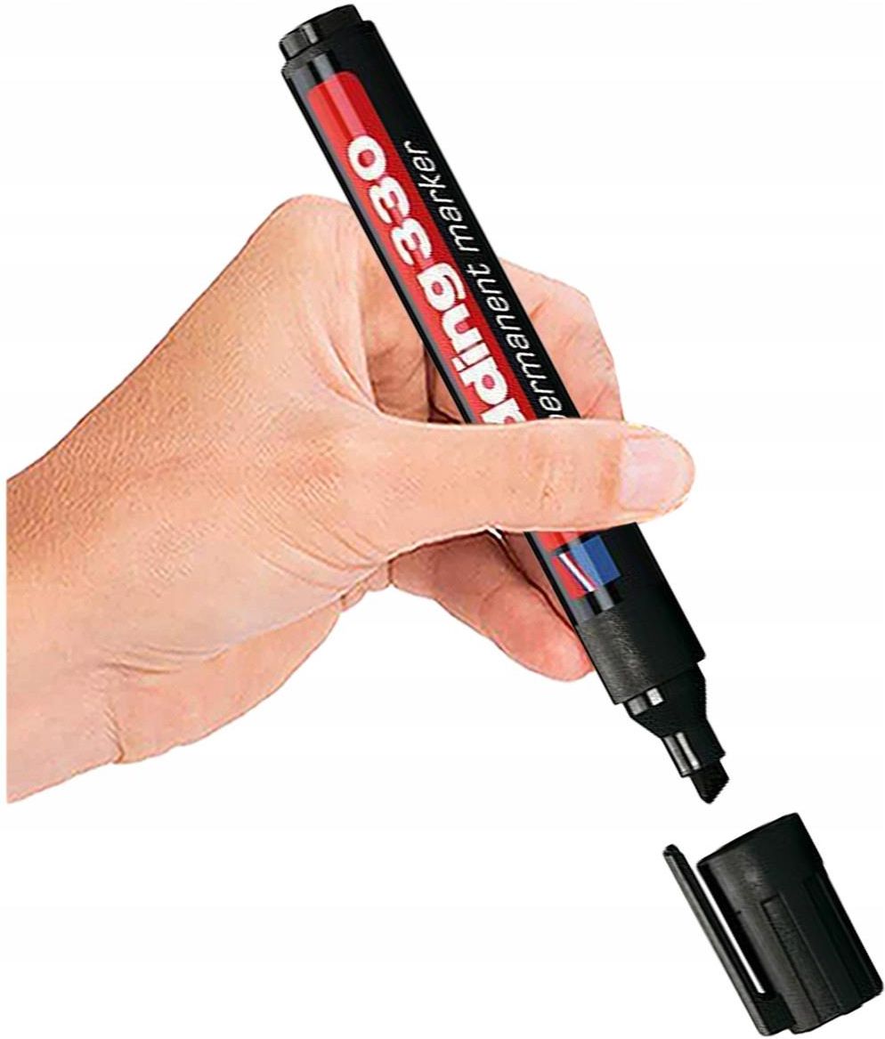 Edding Marker Ze Ściętą Końcówką Permanentny Pisak Czarny - Ceny i ...