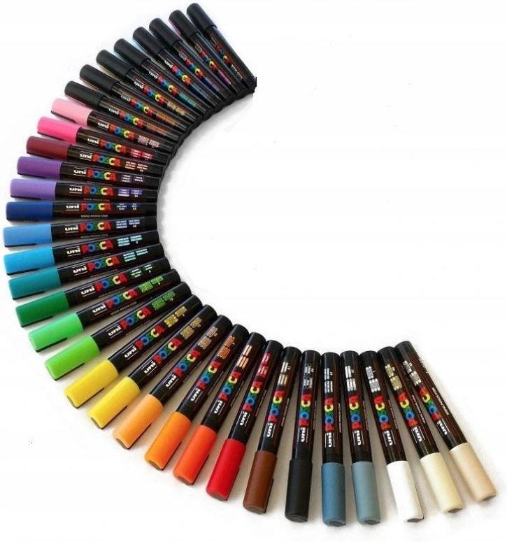 Uni Posca Markery Z Farbą Plakatową Zestaw 12Kol - Ceny i opinie - Ceneo.pl