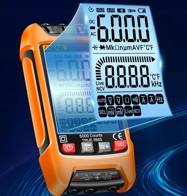 Miernik uniwersalny MULTIMETR CYFROWY ELEKTRYCZNY MIERNIK PRĄDU LCD ...