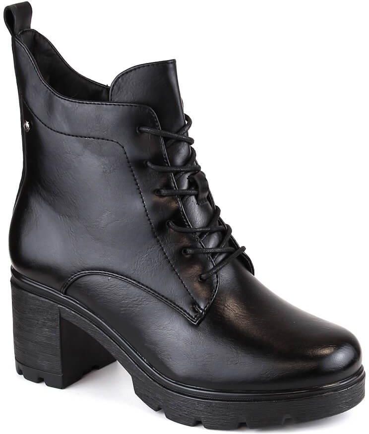 Botki damskie na słupku i platformie ocieplane czarne Potocki SZ12229 - Ceny i opinie - Ceneo.pl