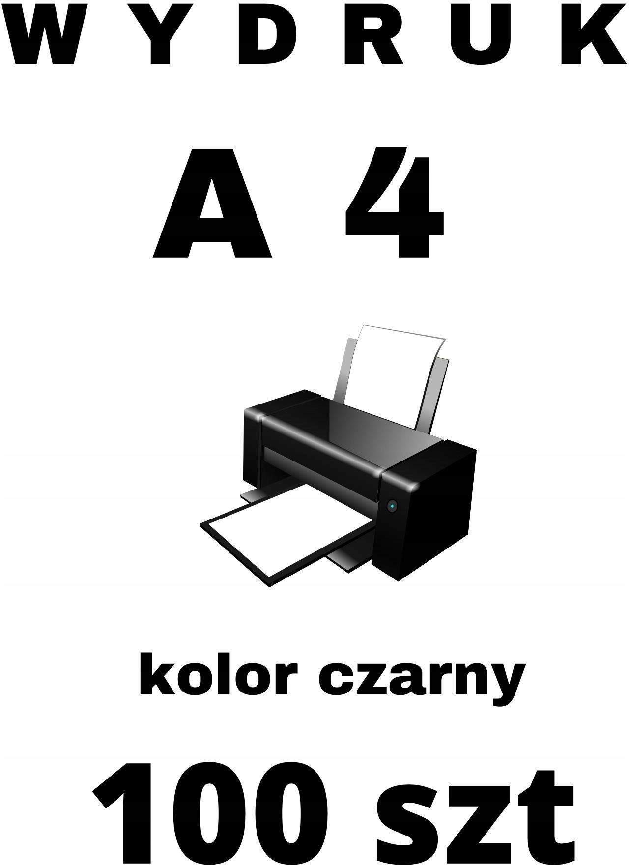 Wydruk Druk Czarno Biały A4 Ksero 100 Stron - Ceny i opinie - Ceneo.pl