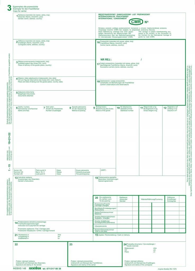 Cmr Międzynarodowy List Przewozowy A4 Zadruk - Ceny i opinie - Ceneo.pl