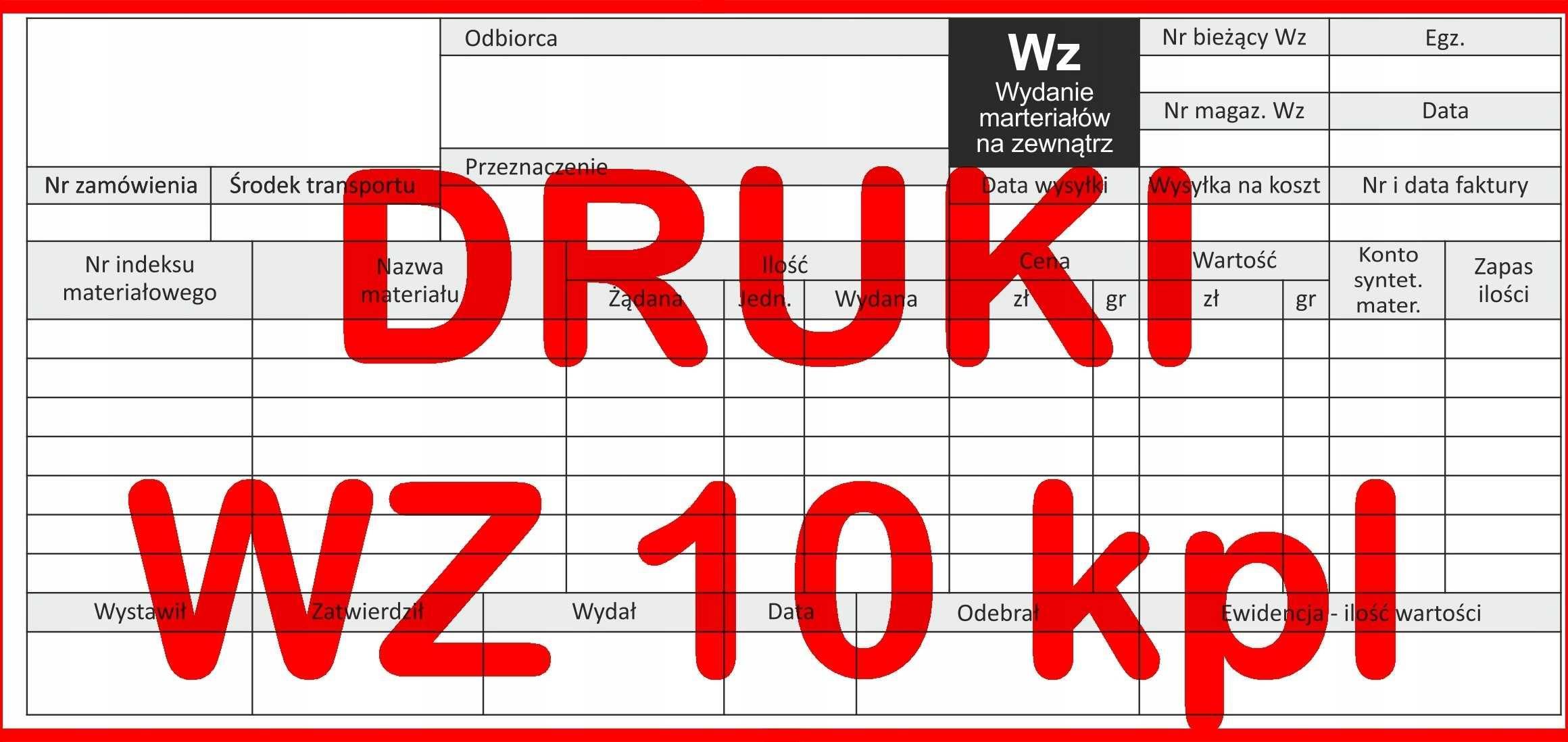 Wz Wydanie Na Zewnątrz 1/3 A4-80 Kartek X10szt. - Ceny i opinie - Ceneo.pl