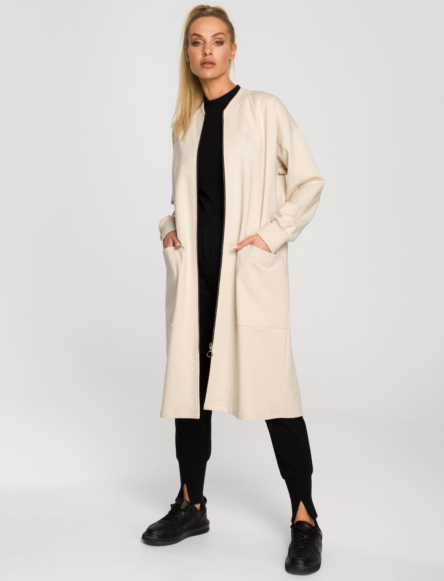 Sweter rozpinany Made Of Emotion M694 2XL Light Beige (5903887673167 ...
