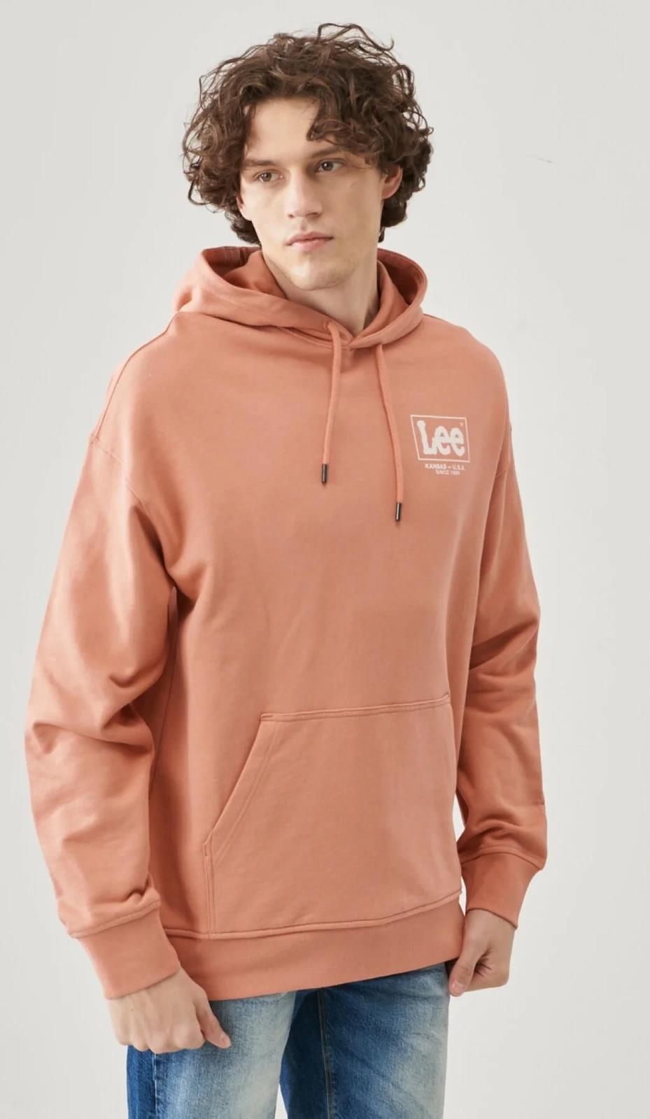 LEE LOGO LOOSE HOODIE RUST L83SSPUK - Ceny i opinie - Ceneo.pl