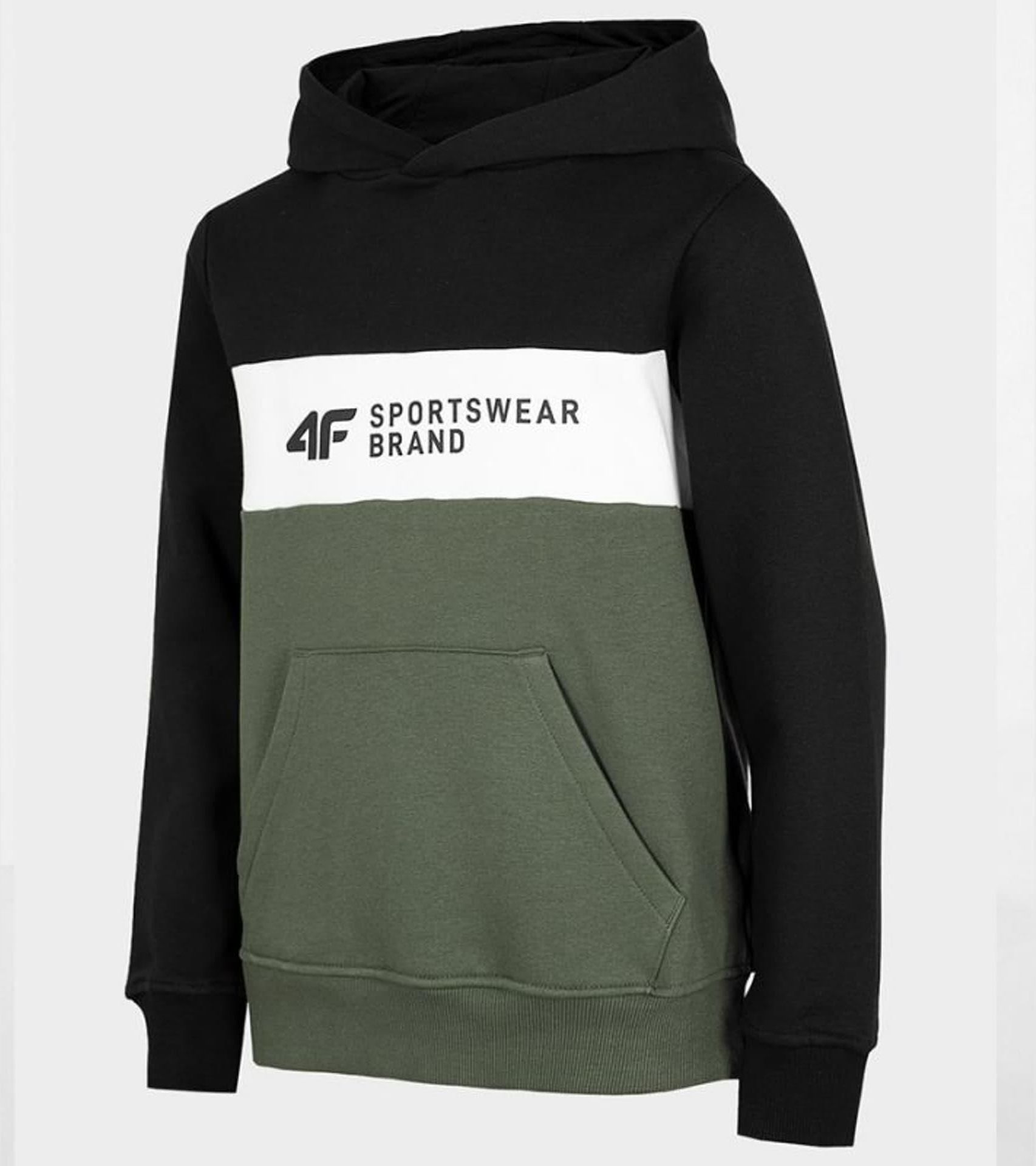 Bluza 4F Jr HJZ22-JBLM003 (kolor Czarny. Zielony, rozmiar 164 cm ...