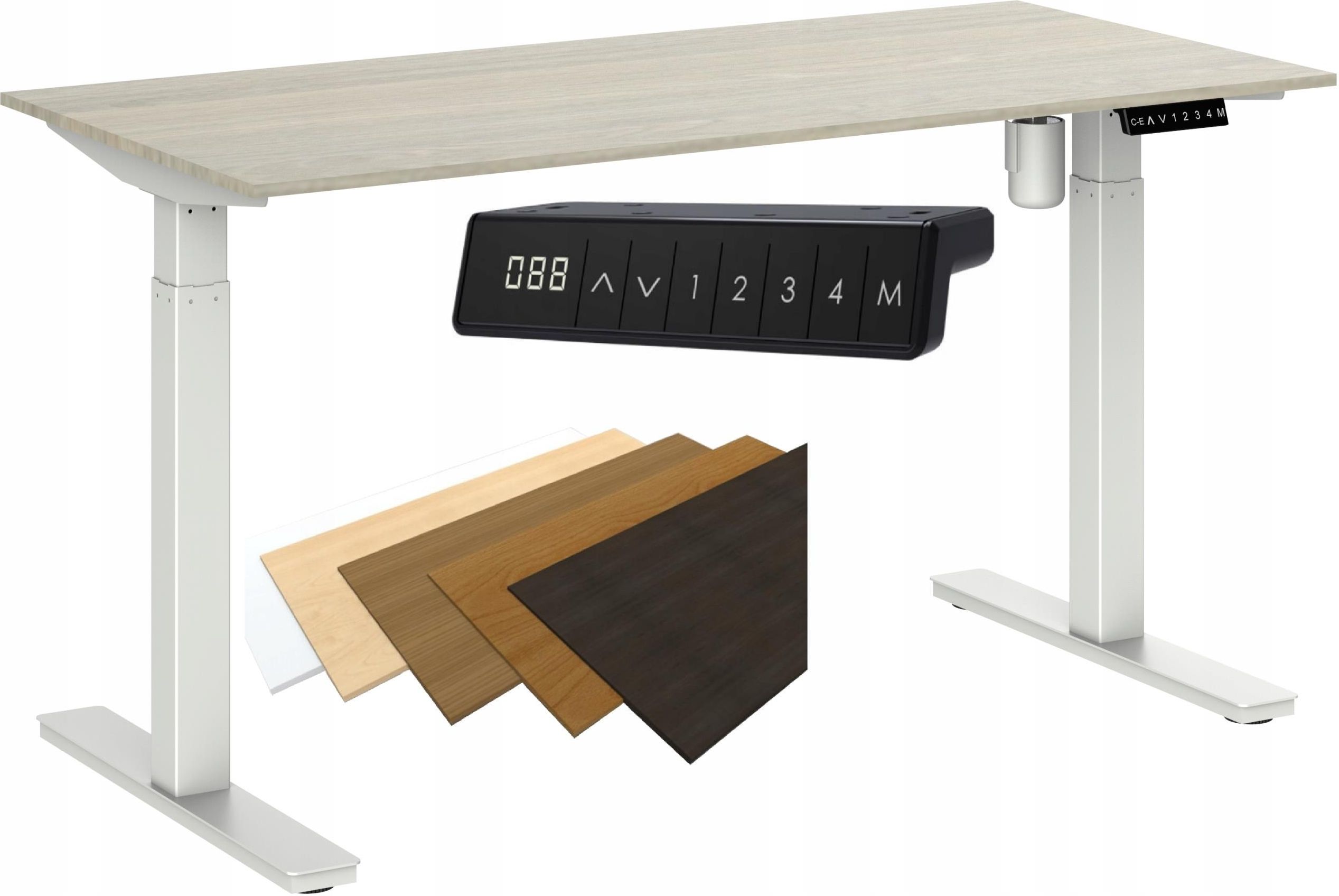 Biurko Regulowane Elektrycznie 200X80 Białe 100Kg - Ceny i opinie ...