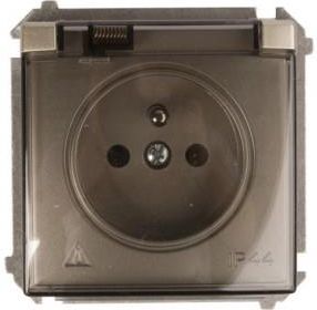 Gniazdo elektryczne Kontakt-Simon Simon Basic Gniazdo Bryzgoszczelne Z U Ip44 Klapka Dymną ...