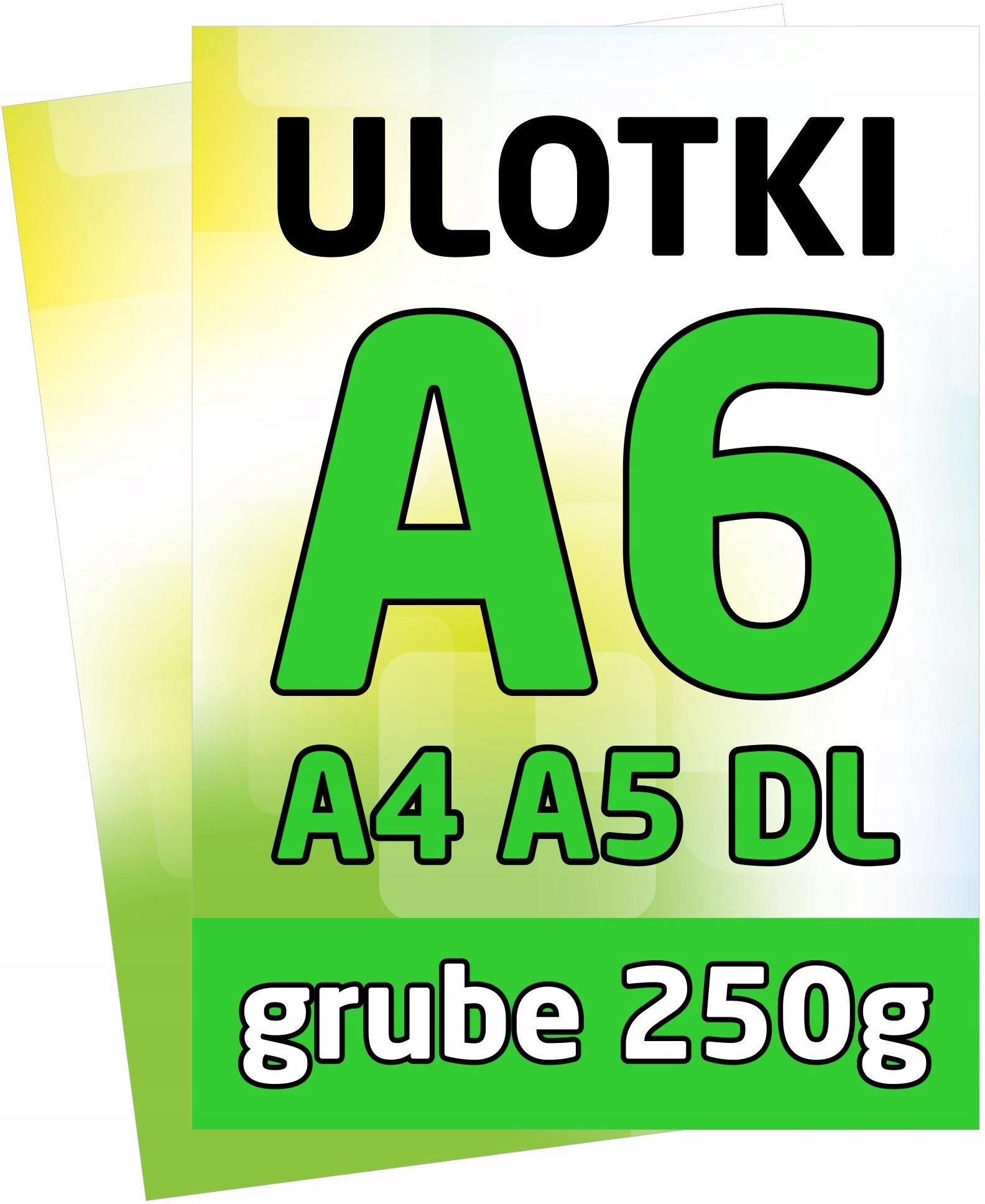 250G Ulotki A6 1000 Dl 750 A5 500 A4 250 A3 - Ceny i opinie - Ceneo.pl