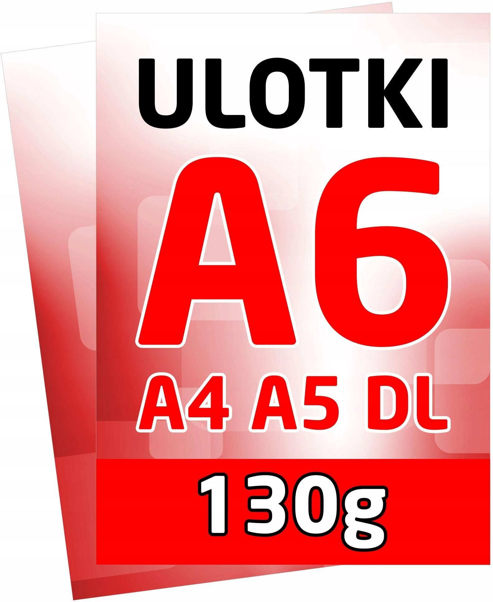 130G Ulotki Ulotka A6 500 Dl 375 A5 250 A4 125szt. - Ceny i opinie - Ceneo.pl
