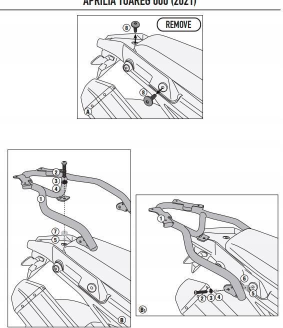 Akcesoria motocyklowe Givi Sr6710 Stelaż Kufra Aprilia Tuareg 660 - Opinie i ceny na Ceneo.pl