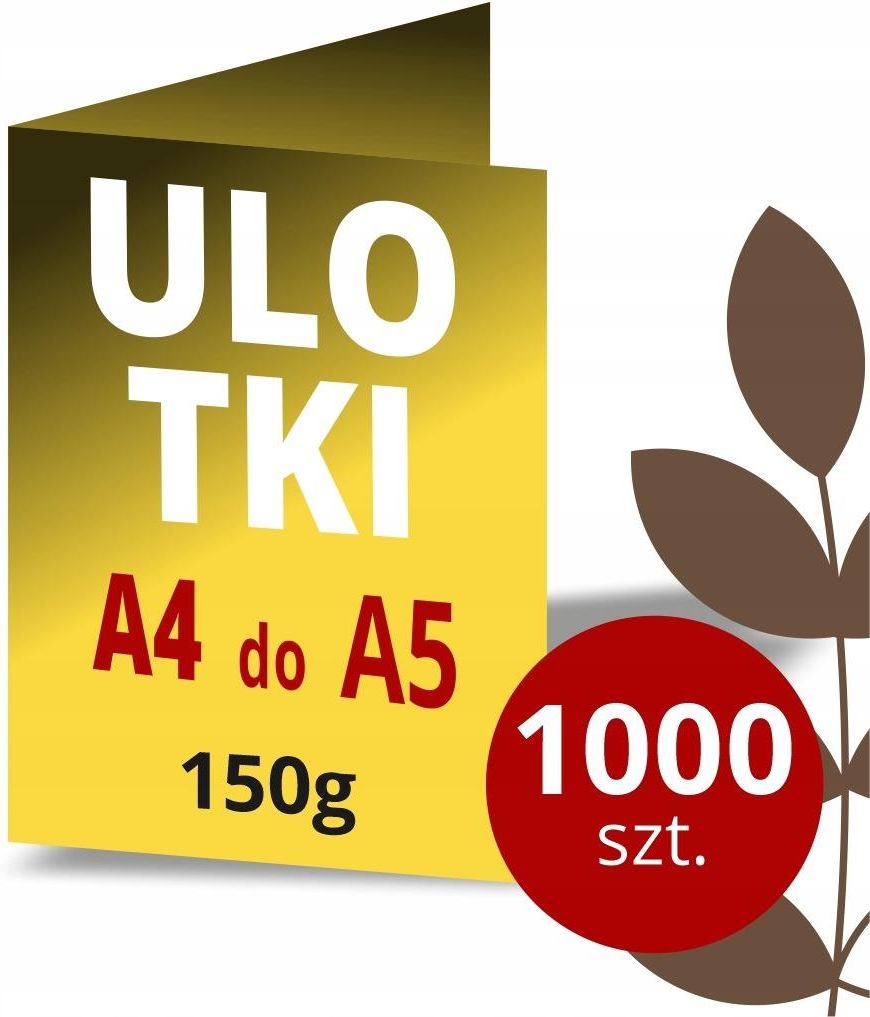 Ulotka Ulotki Składane A4 Do A5 150G 1000szt. - Ceny i opinie - Ceneo.pl
