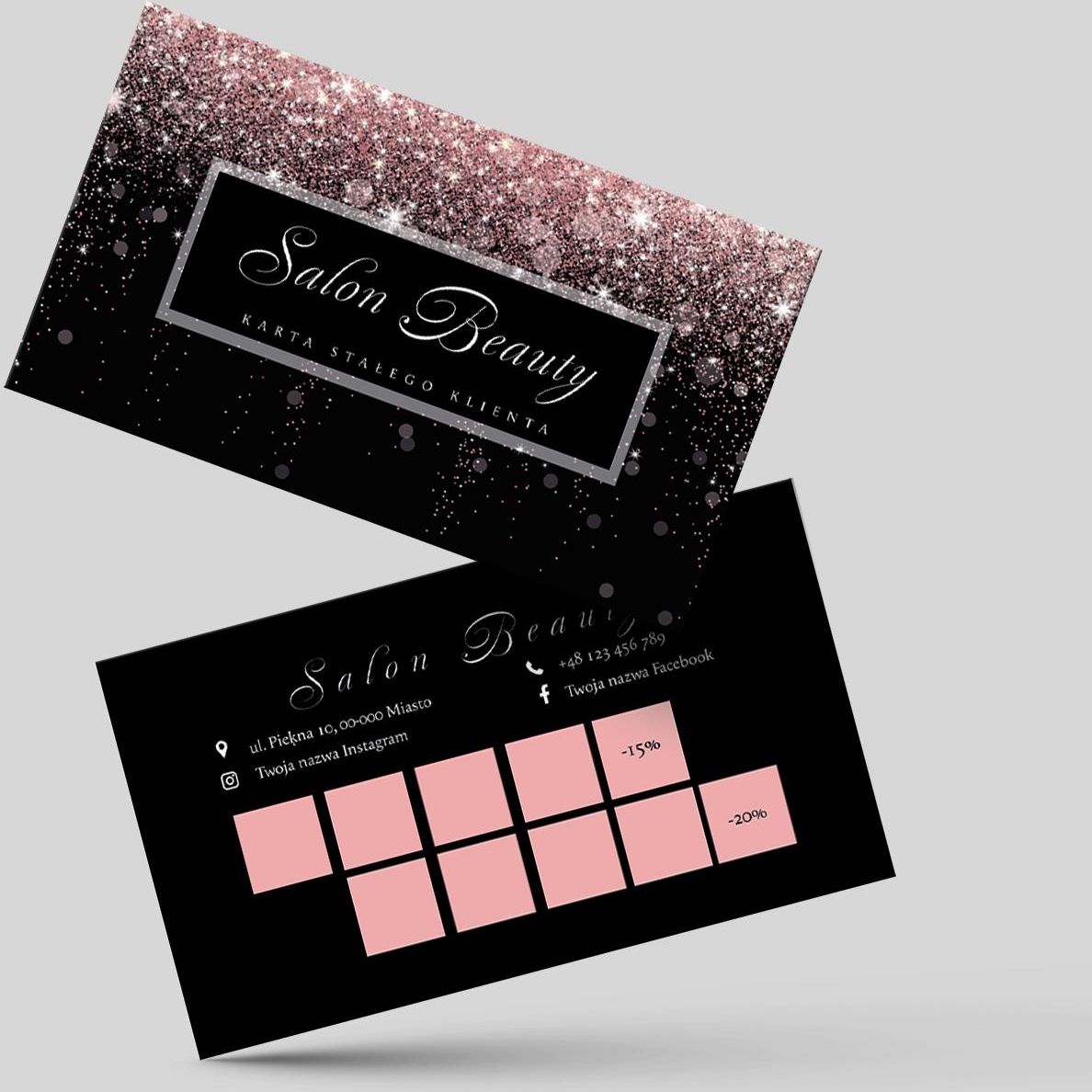 Karta Klienta Wizytówka Projekt Druk Salon Beauty - Ceny i opinie ...