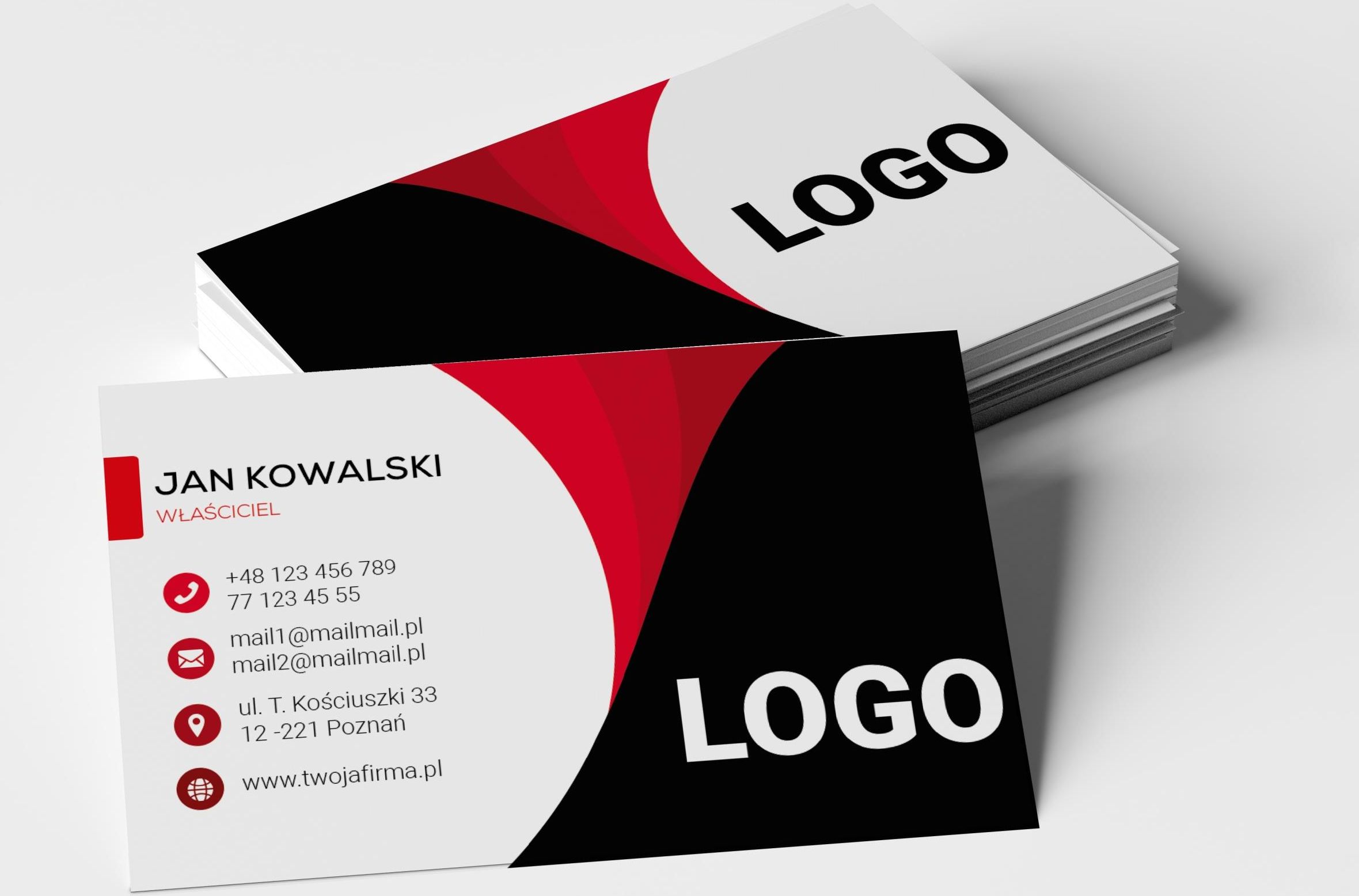 Wizytówki Firmowe: Projekt Wydruk 250szt. - Ceny i opinie - Ceneo.pl