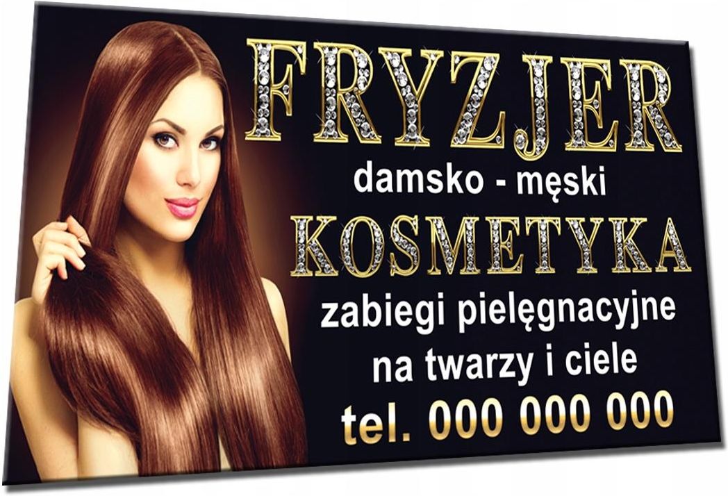 Czarmax Baner Reklamowy 2X1 Projekt Fryzjer Kosmetyka Led - Ceny i ...