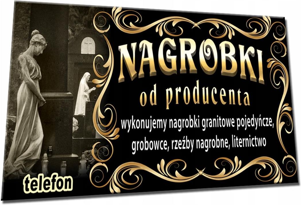 Czarmax Baner Kamieniarstwo Nagrobki Płyta Cmentarz Pomnik - Ceny i ...
