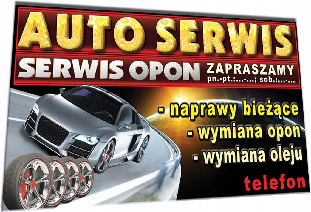 Czarmax Baner Auto Serwis Serwis Wymiana Opon Oleju Olej - Ceny i ...