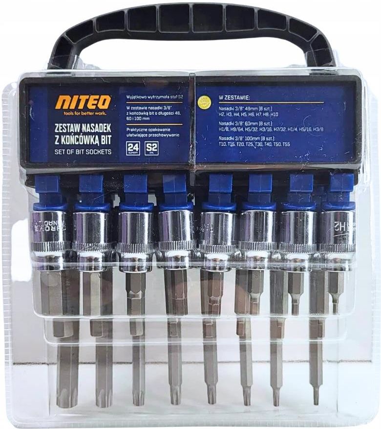 Śrubokręt Niteo Tools Zestaw Nasadek Z Końcówką Bit 24El. S2 32514465 - Opinie i ceny na Ceneo.pl