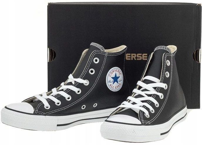 Trampki Converse Chuck Taylor Hi Czarne Skórzane - Ceny i opinie - Ceneo.pl