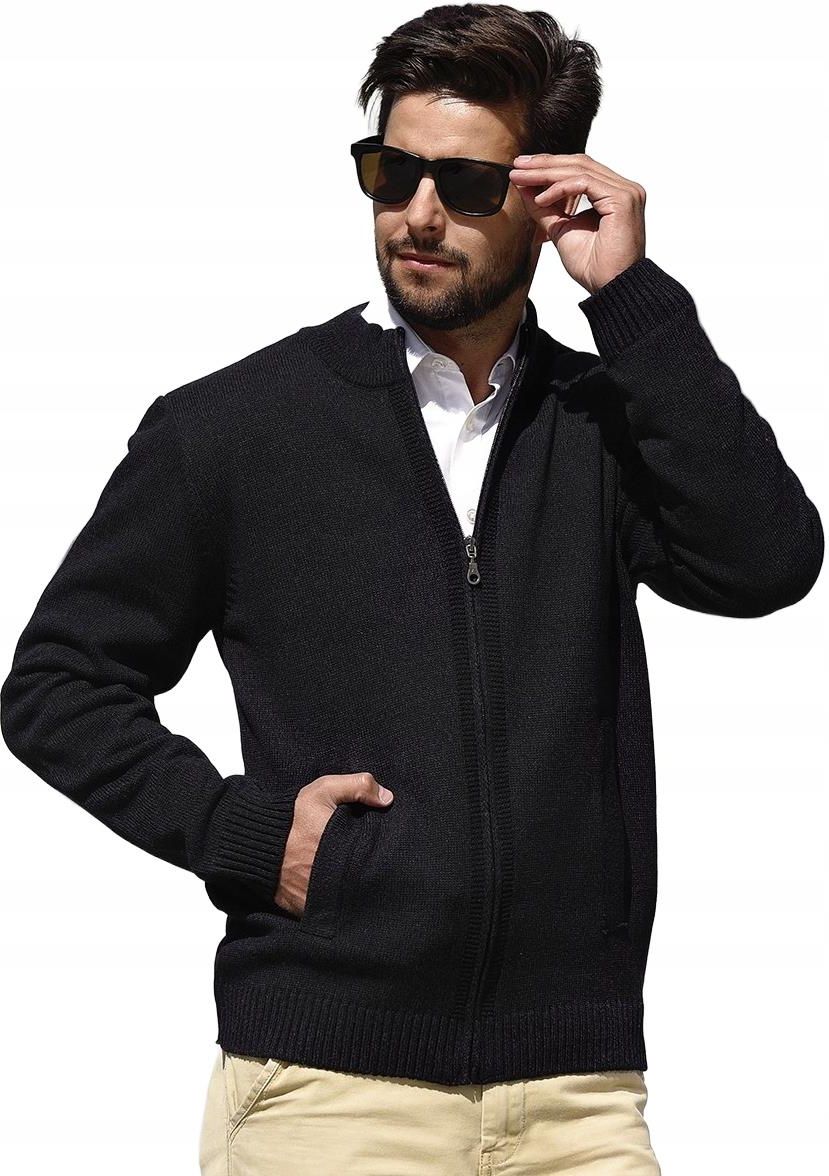 Sweter męski rozpinany na zamek czarny 4XL - Ceny i opinie - Ceneo.pl