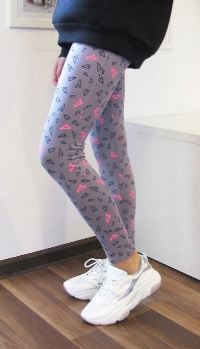 98 Legginsy getry długie bawełniane neonowe Serca - Ceny i opinie ...